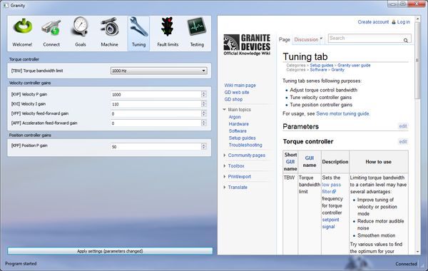 Tuning tab - Granite Devices Knowledge Wiki